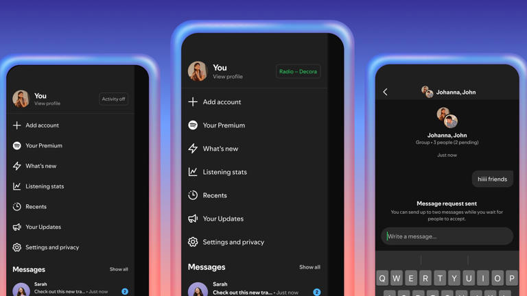 Spotify now lets you share what you’re listening to live with friends