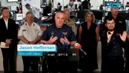 CFA chief officer Jason Heffernan provides an update after a ...