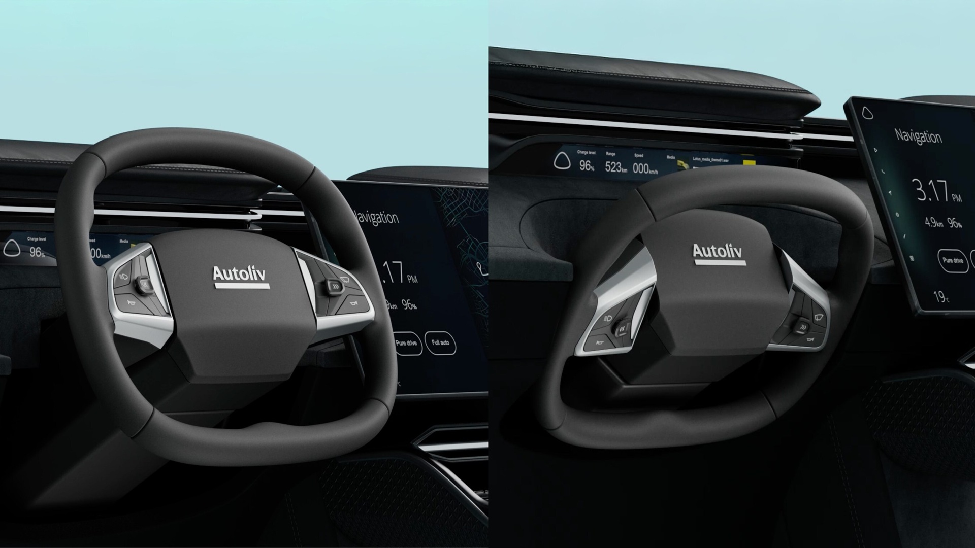 World’s first foldable steering wheel retracts when the car is in auto mode