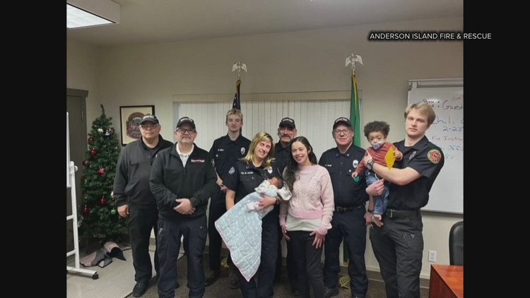 'Christmas miracle': Anderson Island crew delivers baby on fire boat