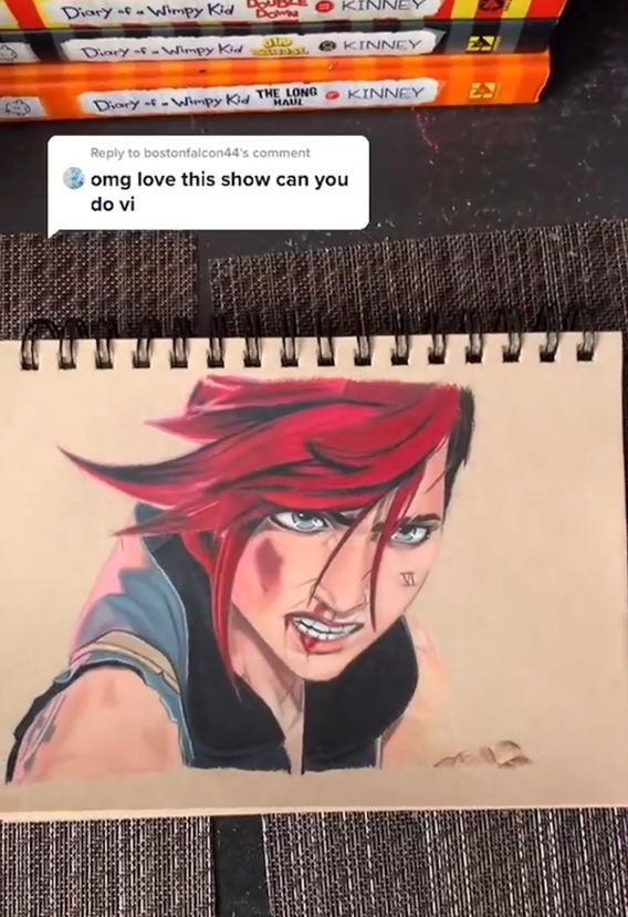 Drawing Vi from Arcane – stunning fan art creation