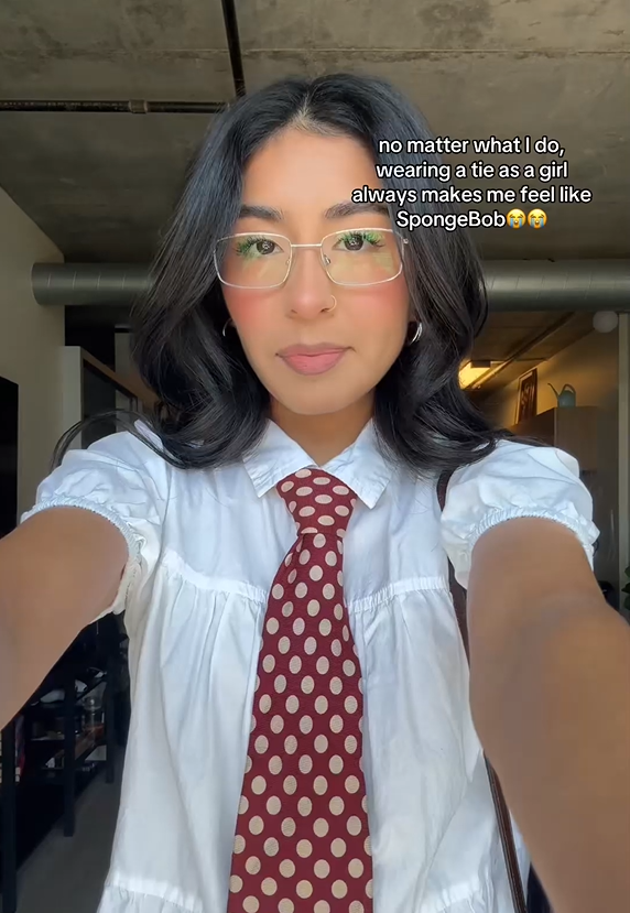 Why wearing a tie as a girl feels like SpongeBob – funny fashion moment