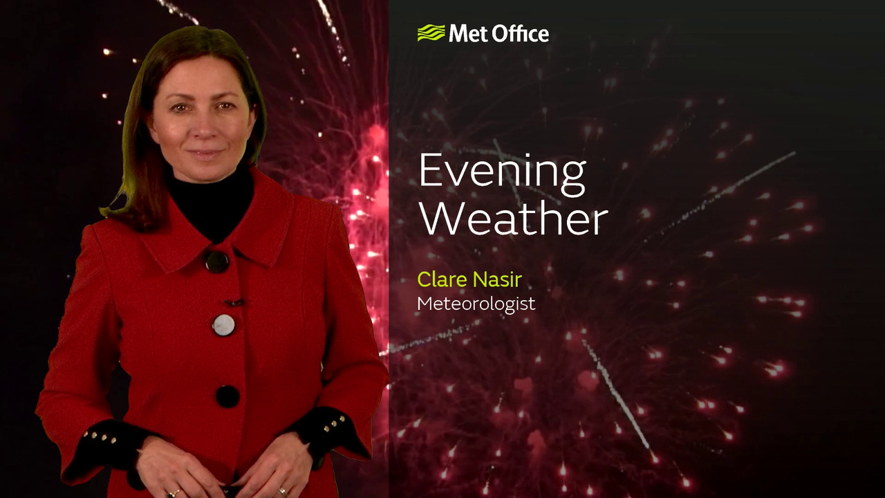 Met Office Wednesday evening weather forecast 31/12/2025