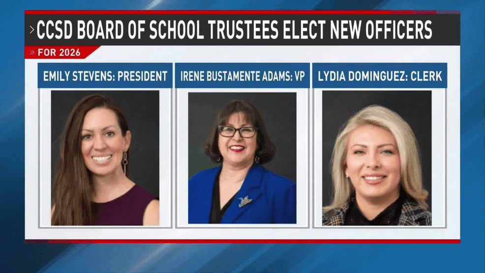 CCSD board elects new officers for 2026, Emily Stevens named president