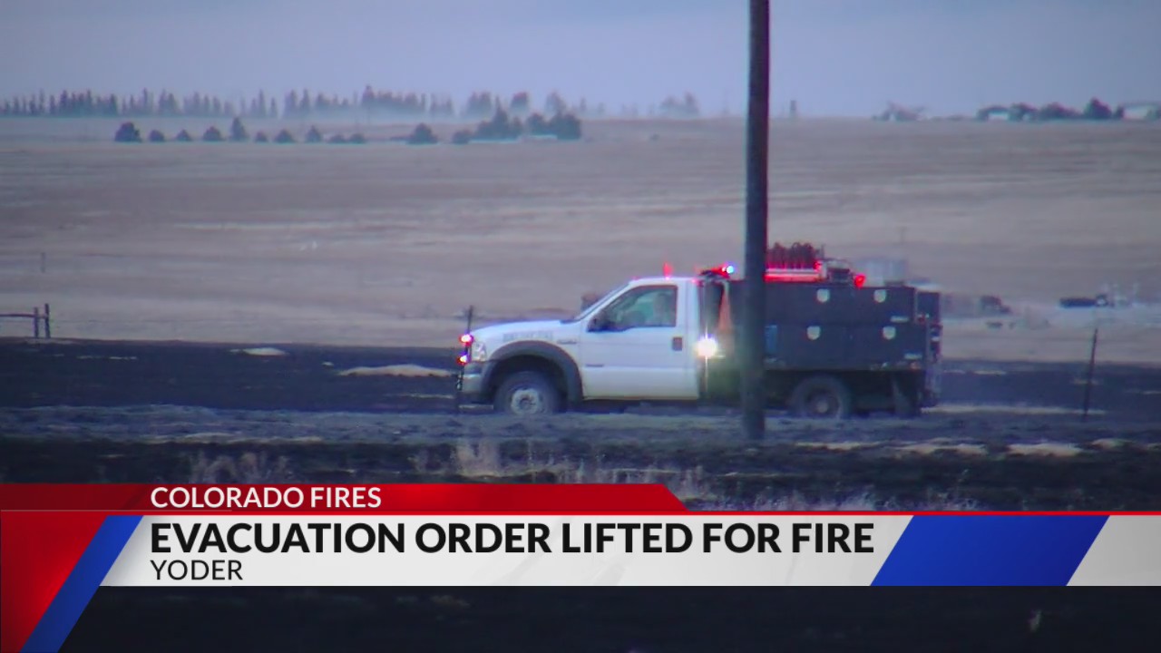 Evacuations lifted for fire in Yoder