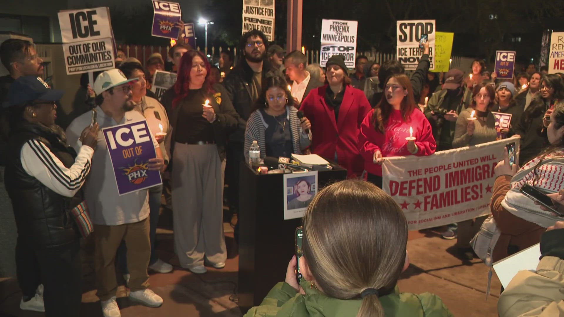Phoenix vigil calls for justice after ICE agent fatally shoots woman in ...