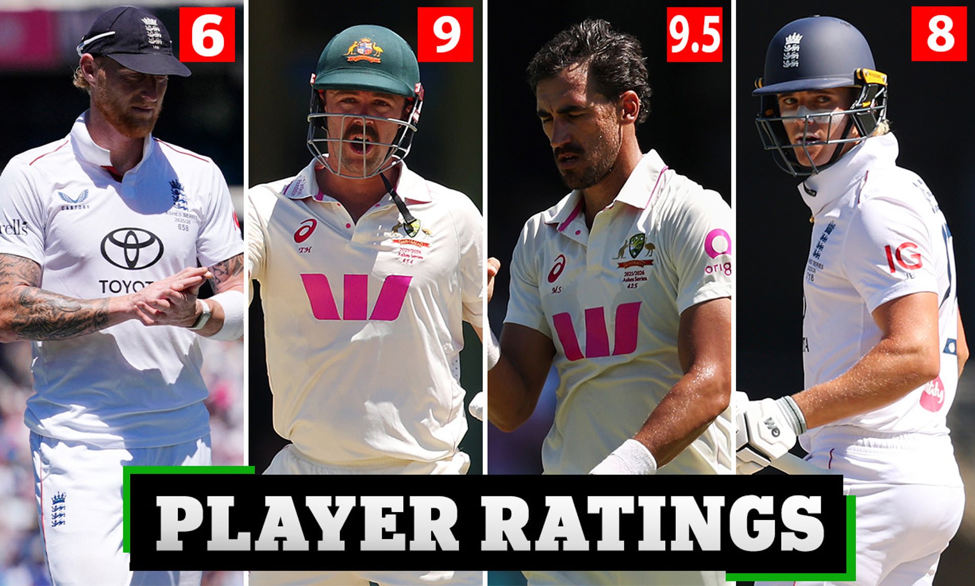 Ashes series player ratings: Only two Lions stars reach 8/10, with one ...