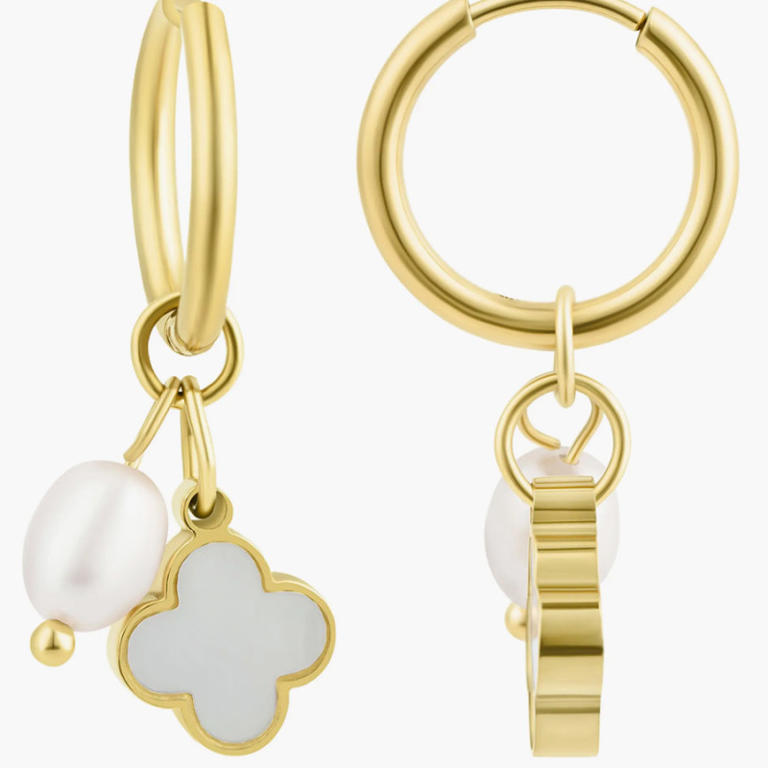 Nordstrom Rack has 'elegant' freshwater pearl and clover drop earrings ...