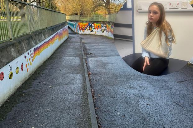 Group including girl, 13, injured after mass fall on icy path near school