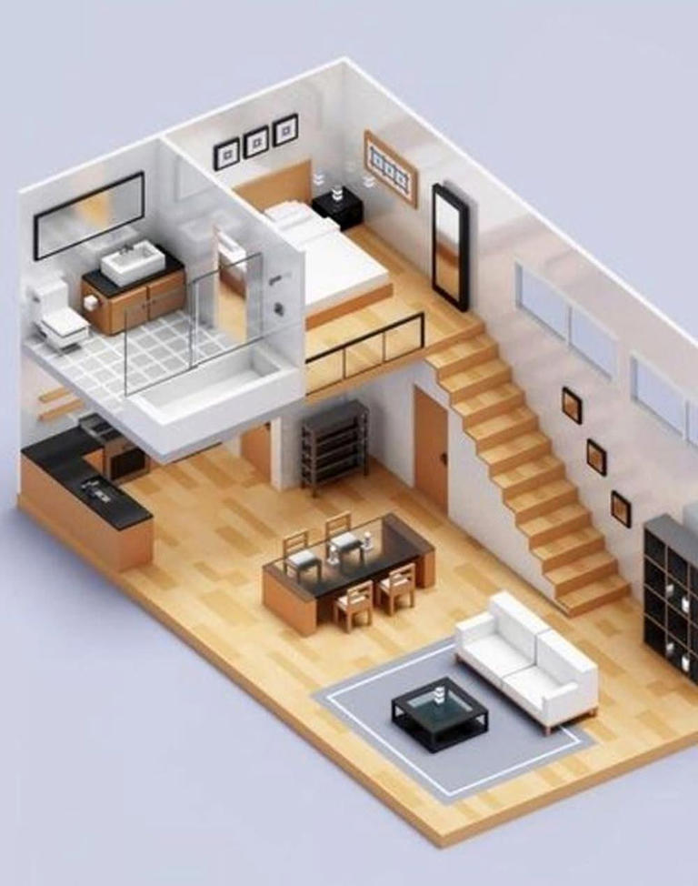 Desain rumah 2 lantai sederhana dengan biaya 200 juta