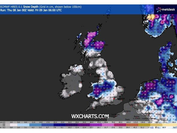 Storm Goretti weather maps show 650-mile snow blast to hit 39 UK cities ...