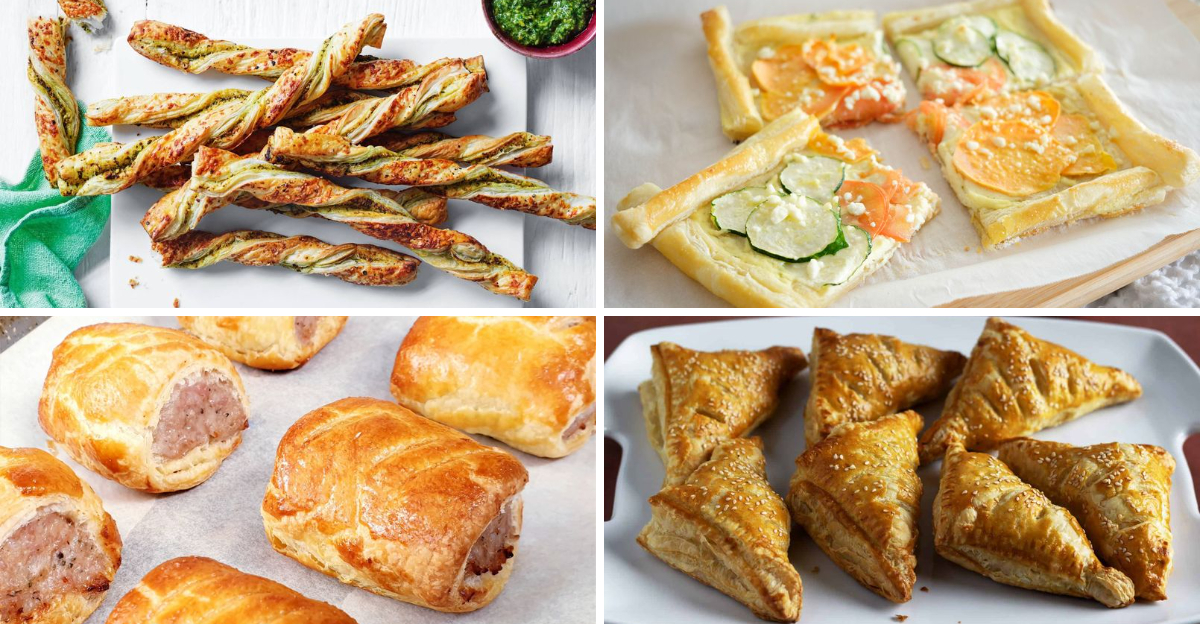 Easy savoury bakes using ready-rolled pastry