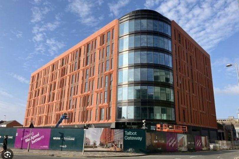 Staff evacuated as debris crashes down from Blackpool's new DWP office