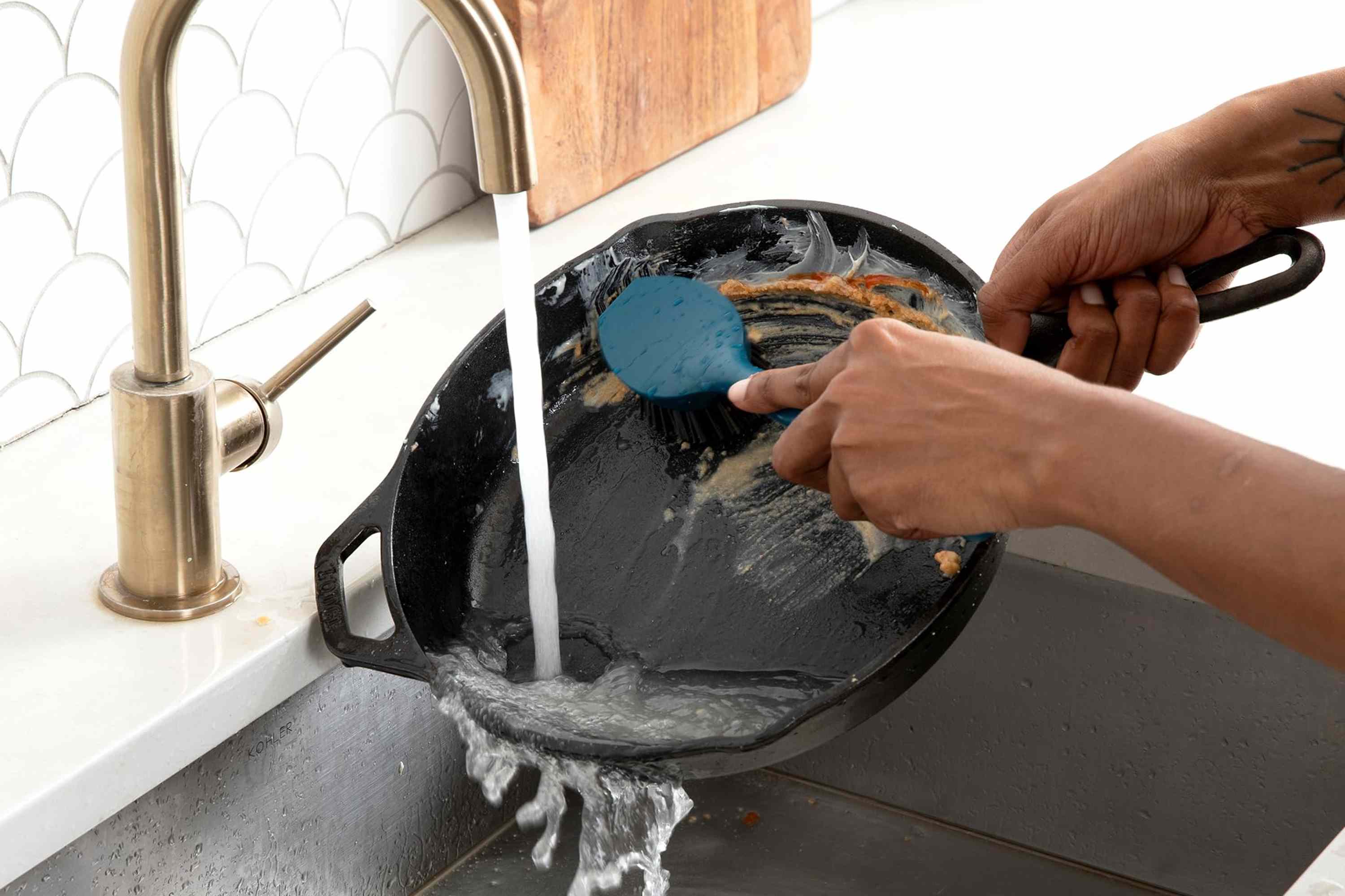 Don't ruin your cast iron—use these simple tools to clean it properly