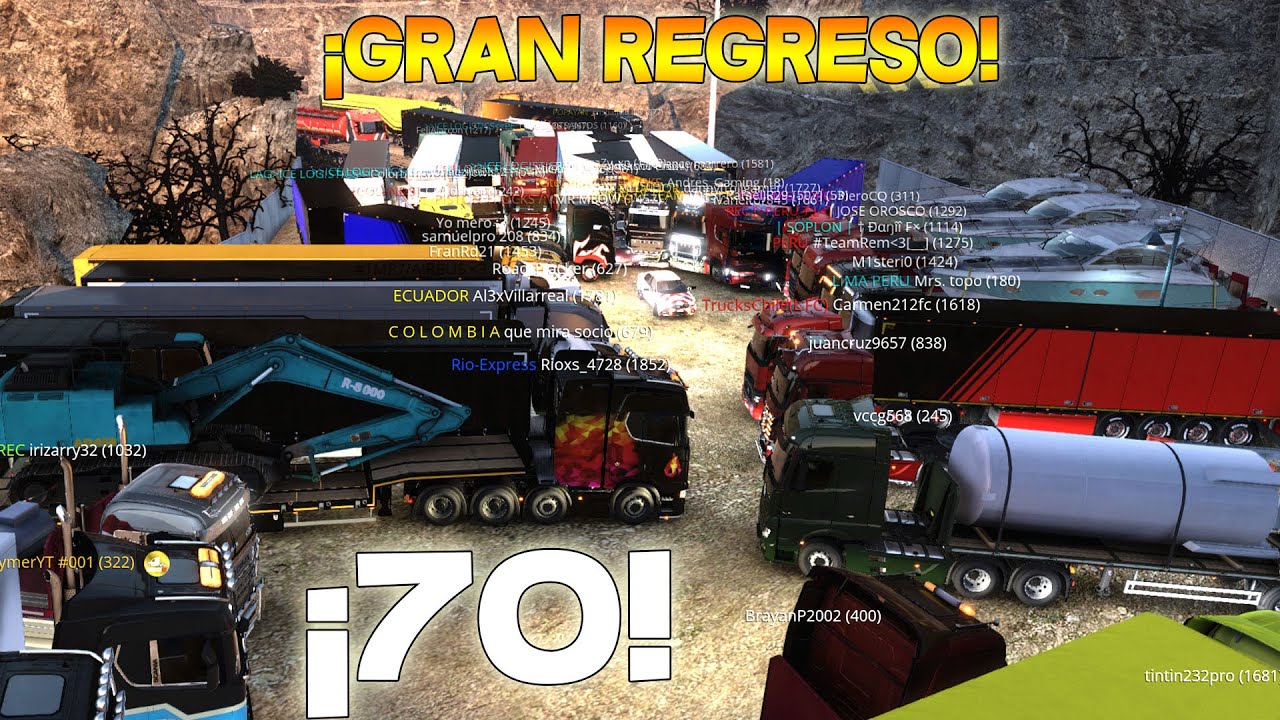 ¡El convoy más grande de mi historia! | Convoy masivo | Euro Truck ...