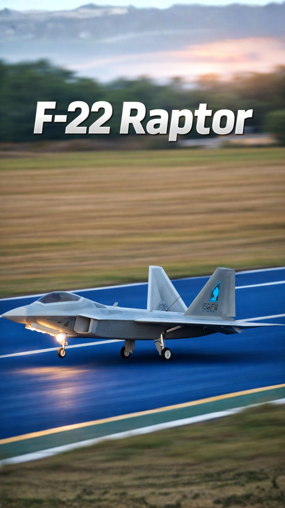 F-22 Raptor touch & go landing realistic RC jet flight