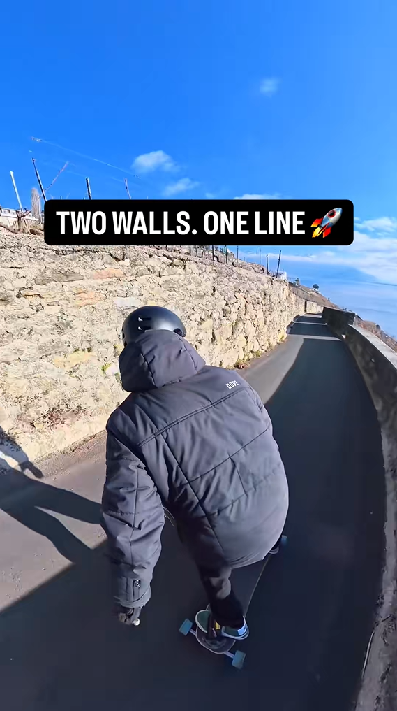 Control or crash - high-speed skate moment