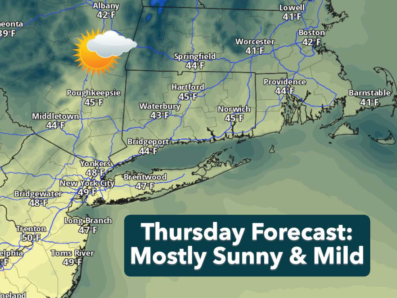 Winter warmup comes to Connecticut Thursday. Rainy weather looms for ...