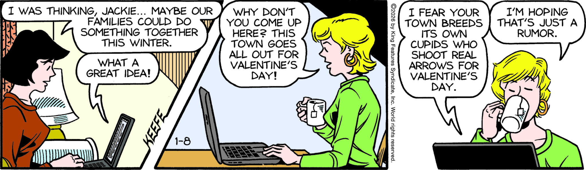 Sally Forth by Francesco Marciuliano; drawn by Jim Keefe