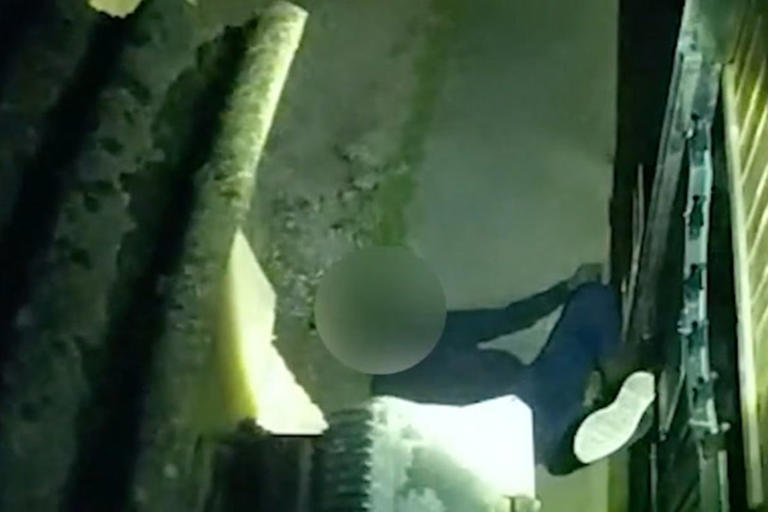 Suspected burglar falls from wall after being tasered by police