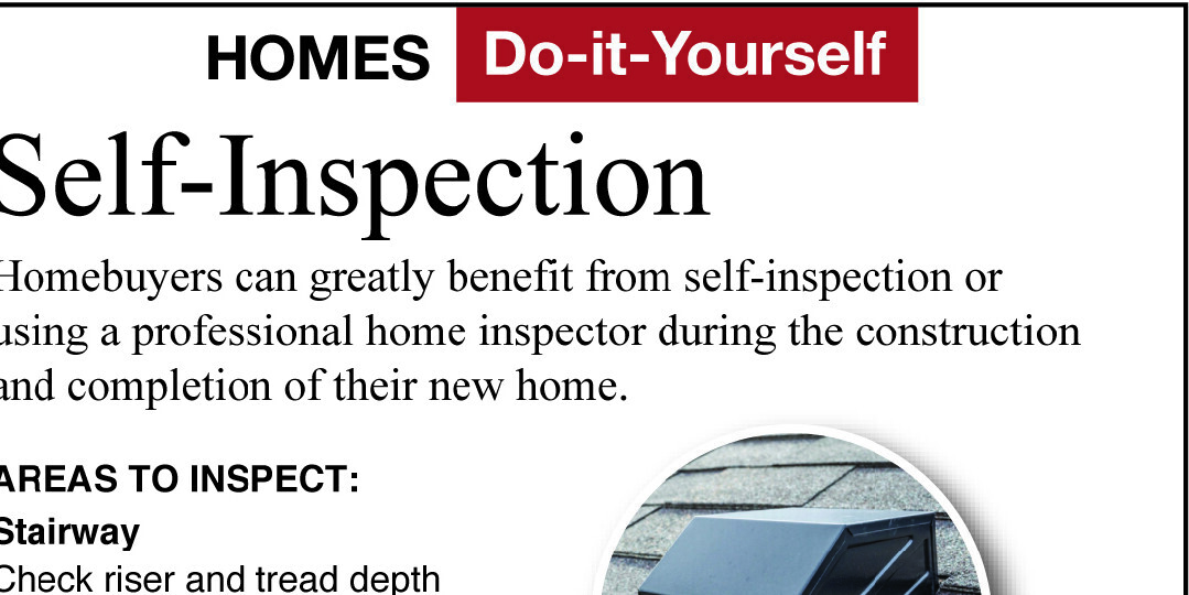 Do construction inspections yourself