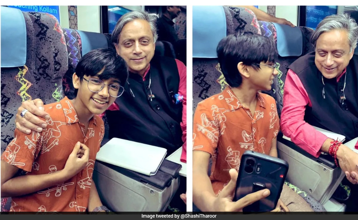 Shashi Tharoor meets AI teen prodigy on Vande Bharat train, calls the ...
