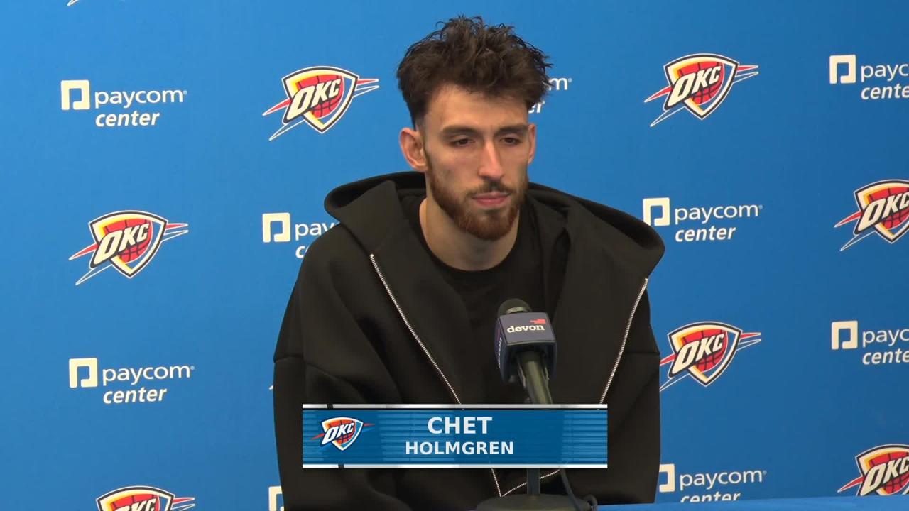 OKC 129, UTA 125: Chet Holmgren postgame media availability