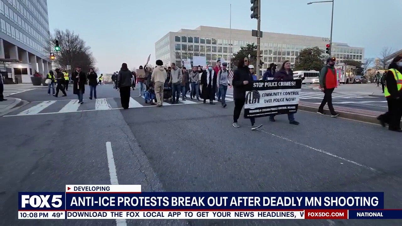 Anti-ICE protests held in DC after Minneapolis woman killed by ICE agent