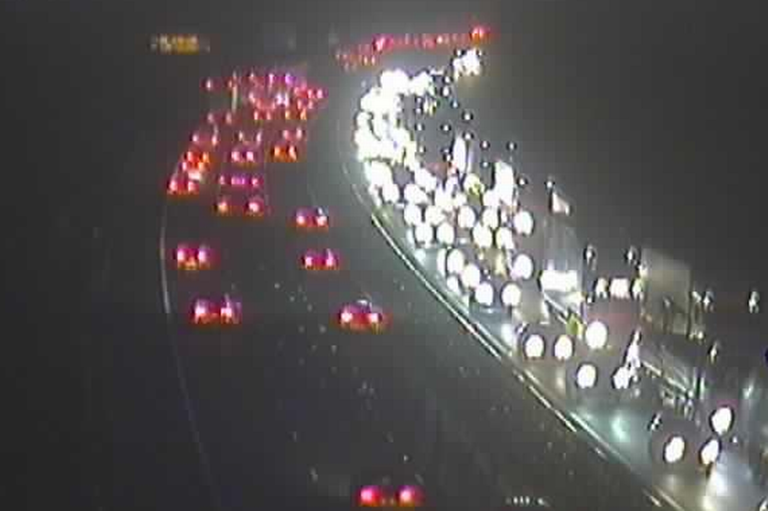 M1 closure sparks East Midlands Airport chaos after cattle trailer ...