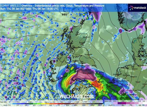 Storm Goretti weather maps show 650-mile snow blast to hit 39 UK cities ...