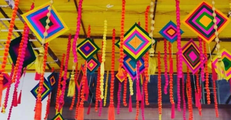 Creative Makar Sankranti school decoration ideas with kites, marigolds ...
