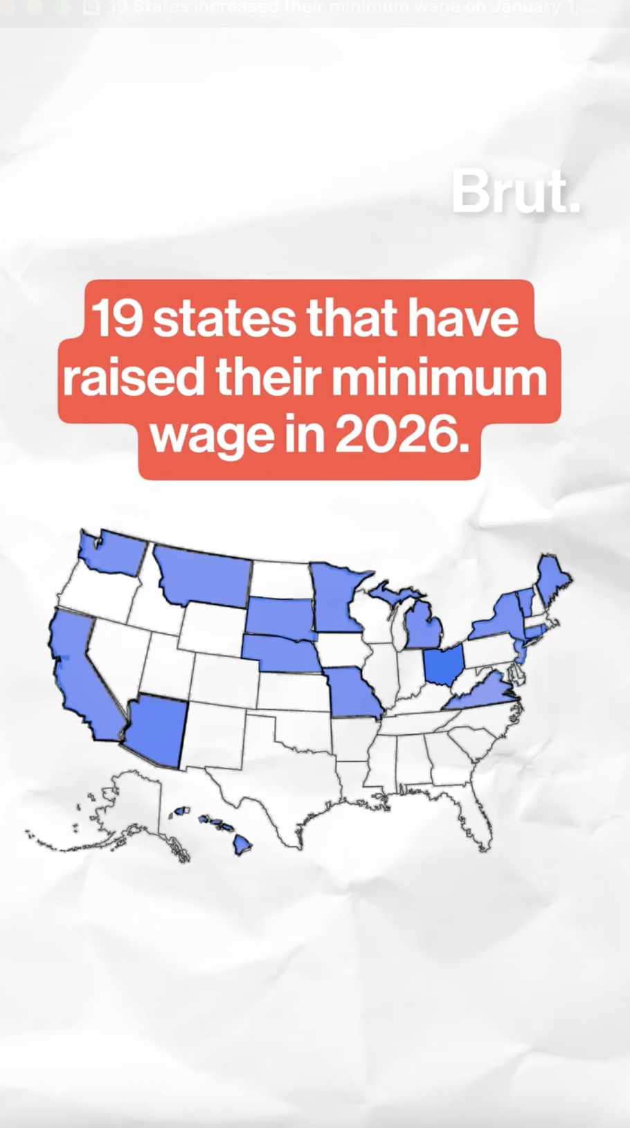 19 states that have raised their minimum wage in 2026