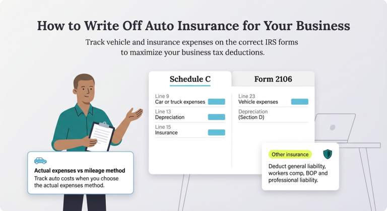 When is auto insurance tax deductible?