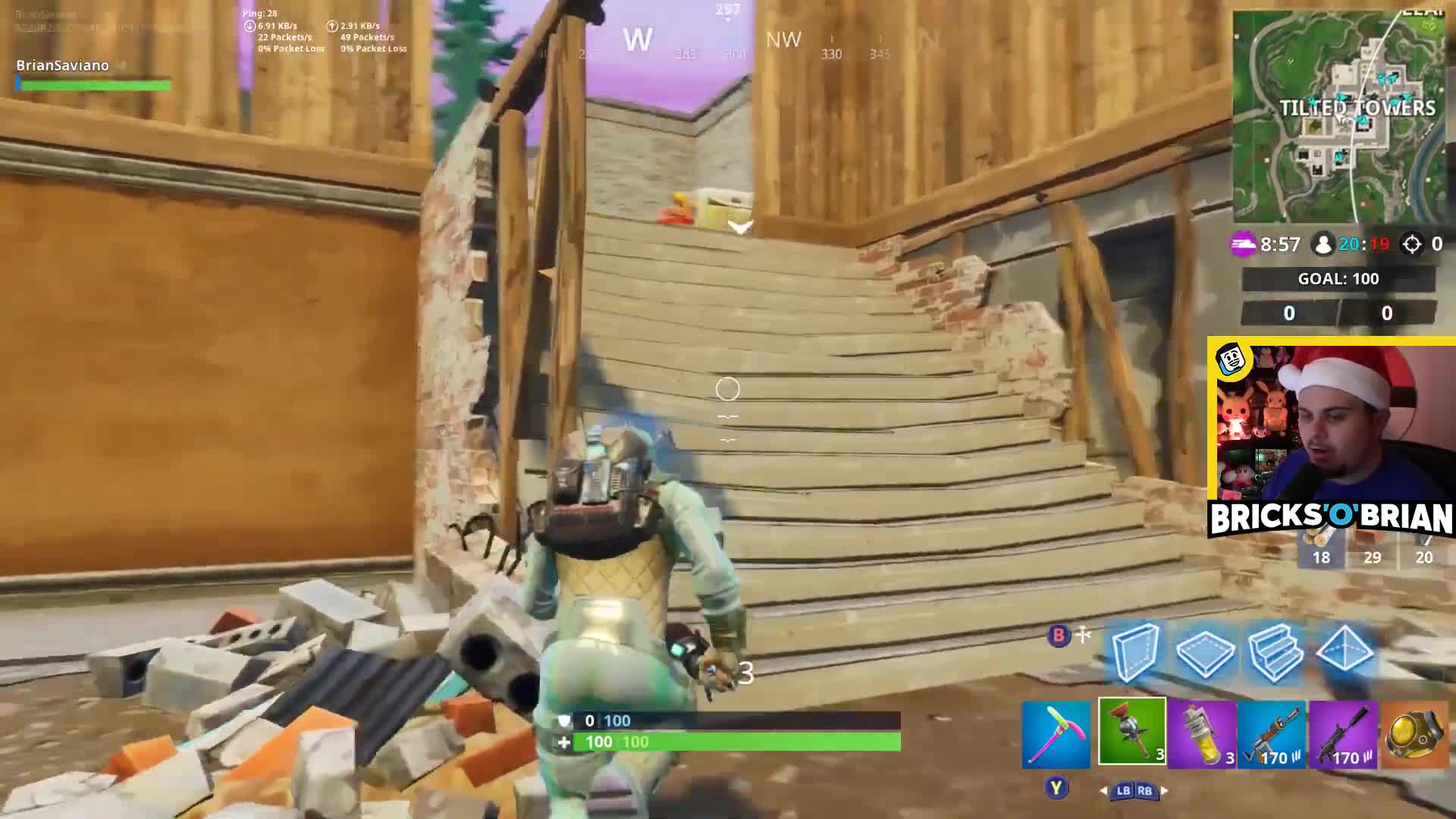 Couple of practice rounds! - Fortnite Battle Royale with Bricks 'O' Brian