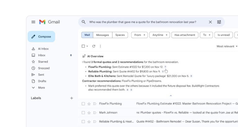 Google unveils ambitious Gmail overhaul, and it's all about AI