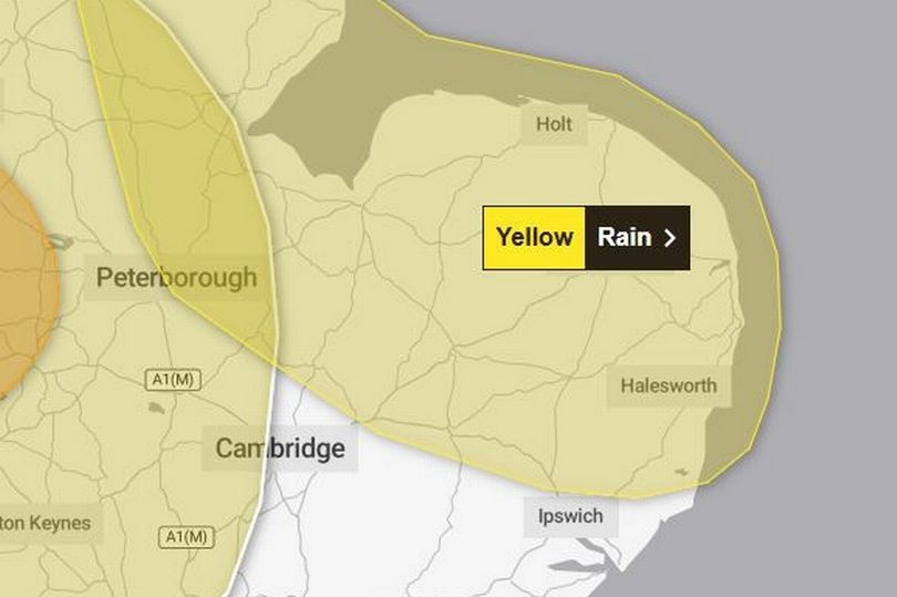 15-hour rain warning issued for Cambridgeshire as Storm Goretti hits county
