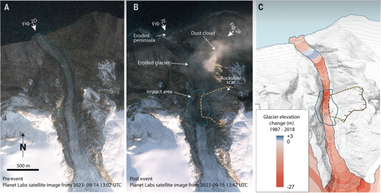 Satellites capture 650-foot mega tsunami hitting Greenland, with ...