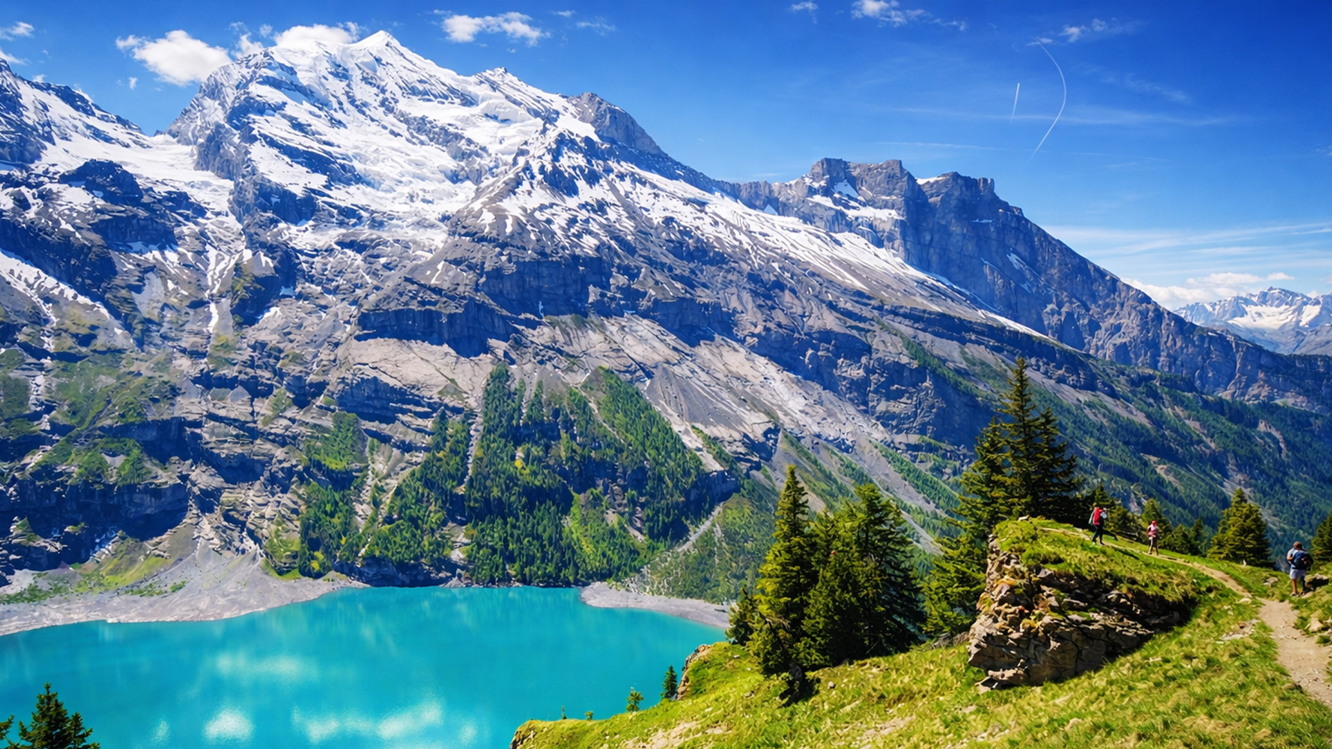 Oeschinensee na Suíça: trilha em Patrimônio Mundial da UNESCO (4K)