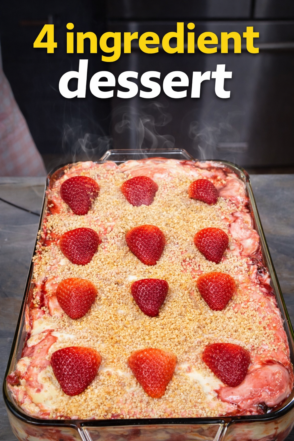 The easiest strawberry dessert with just 4 ingredients