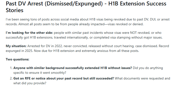 Can a past arrest jeopardise an H-1B extension? Visa holders turn to ...