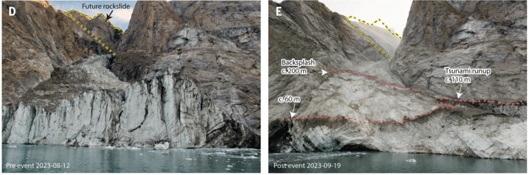 Satellites capture 650-foot mega tsunami hitting Greenland, with ...