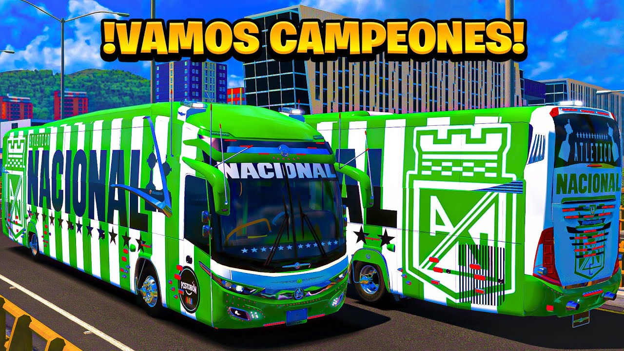 ¡Bus del Atlético Nacional llegando al estadio! | American Truck Simulator
