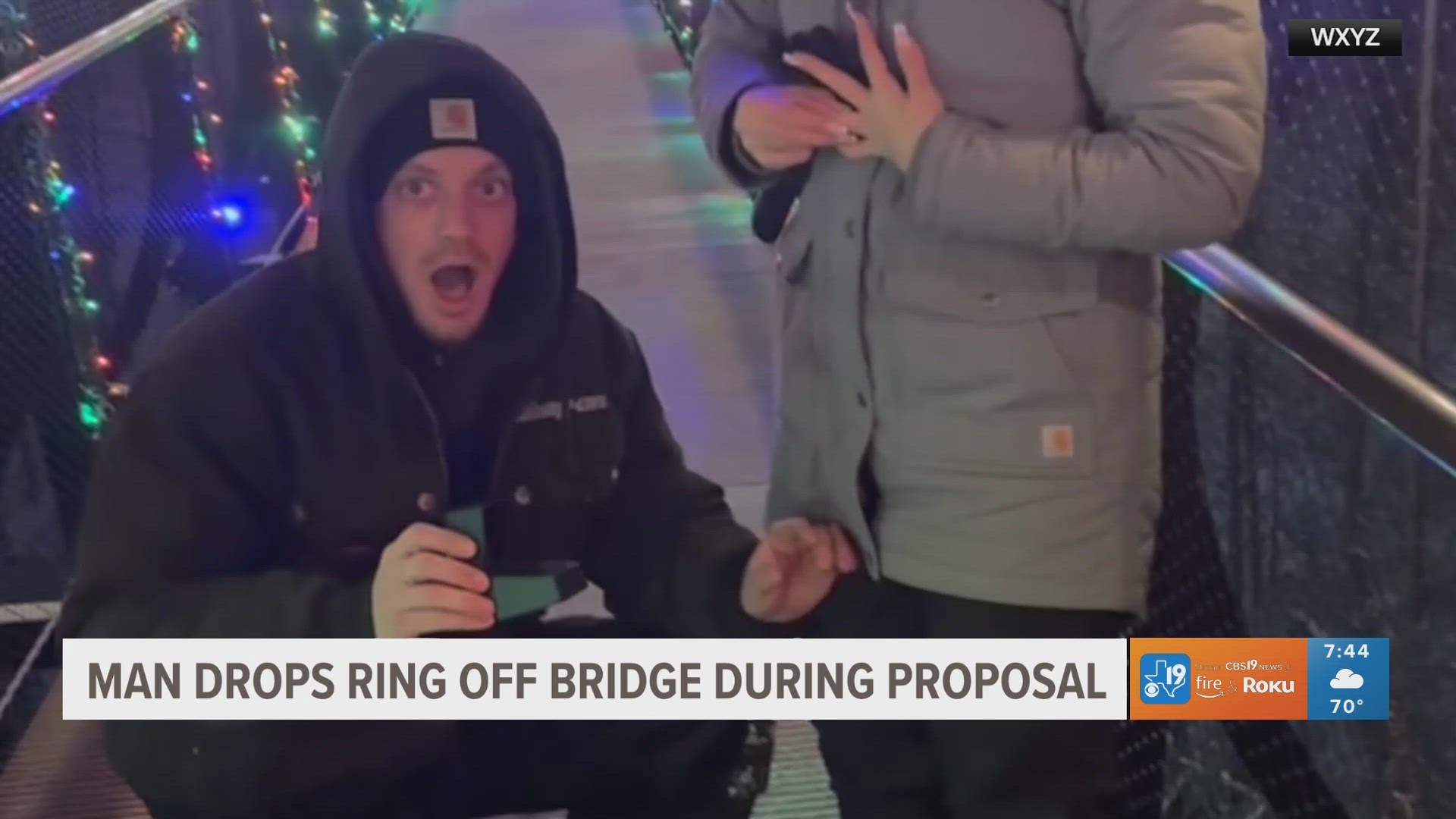 Man drops ring off bridge during proposal