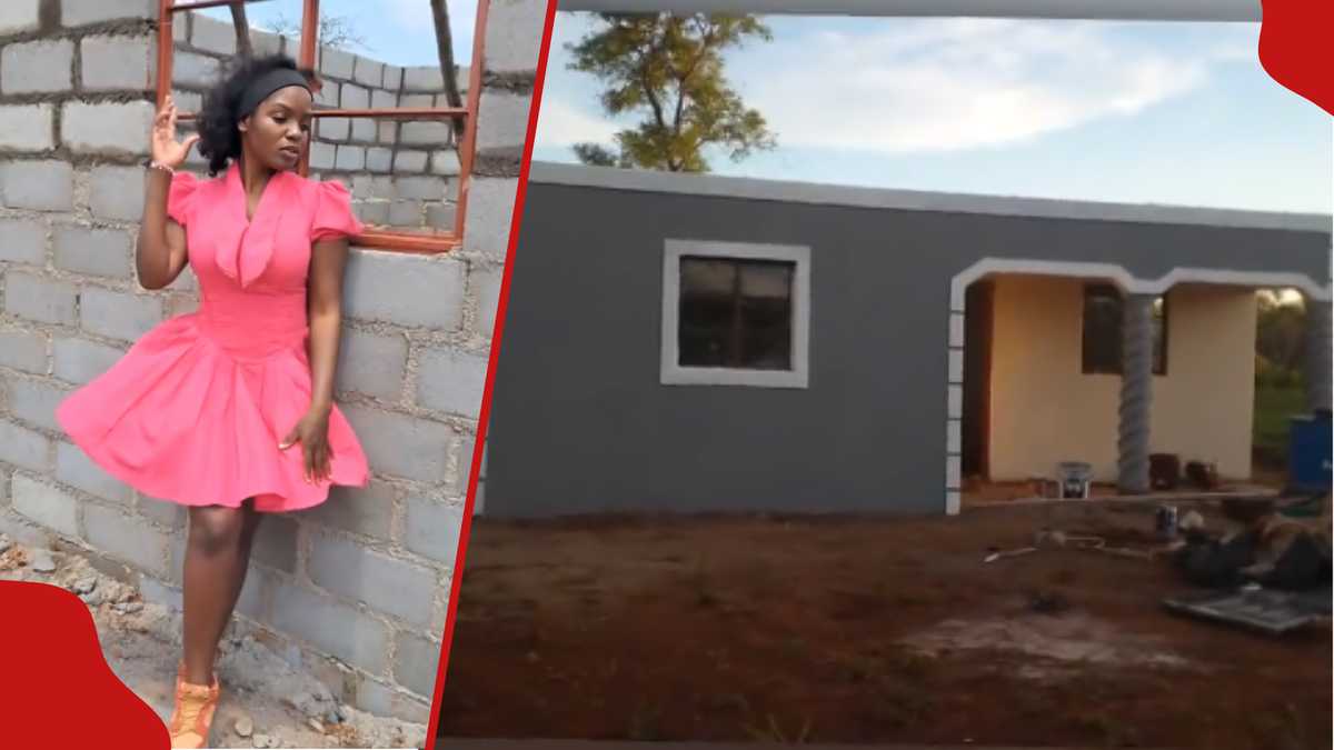Young lady overjoyed after building mum beautiful house, shares journey ...