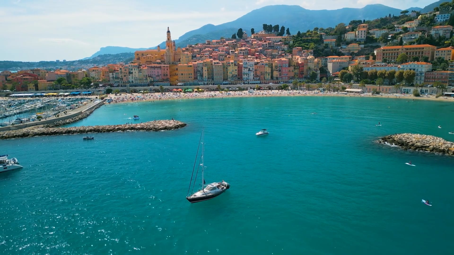 Soaring above Menton: Drone captures Riviera elegance - Worldwide