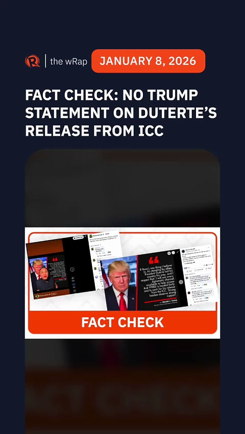 Fact check: No Trump statement on securing Duterte's release from ICC