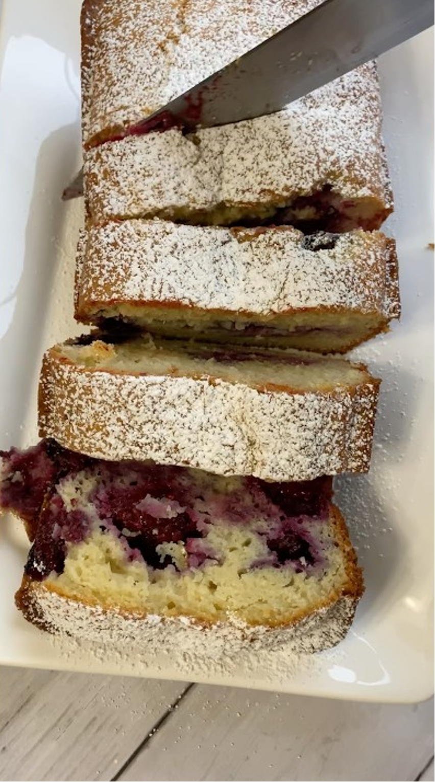 Soft and buttery blueberry pound cake recipe