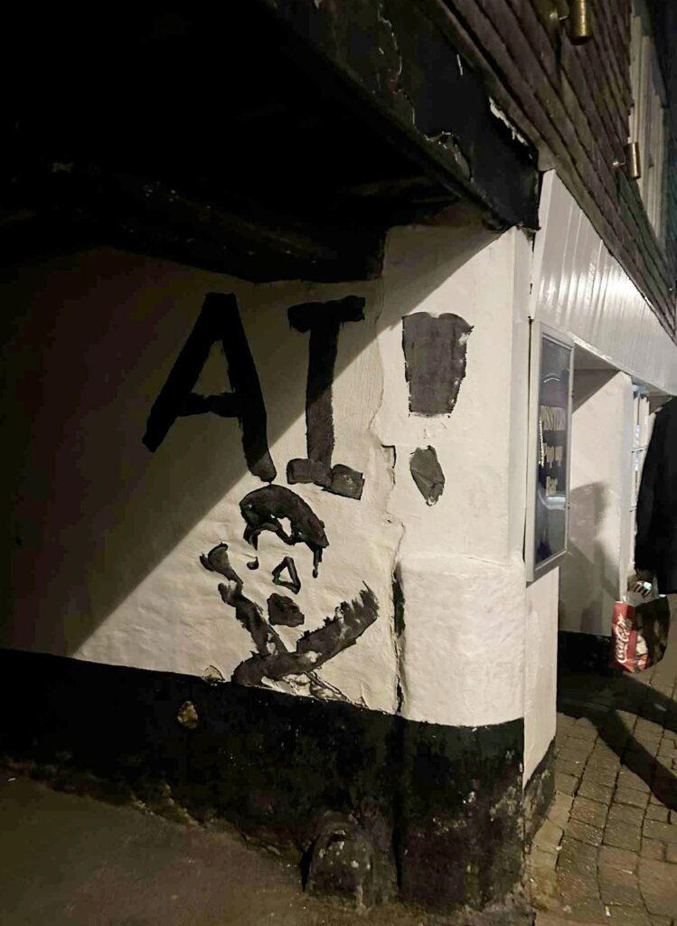 Police hunt vandal who has sprayed anti-AI graffiti across Cornwall