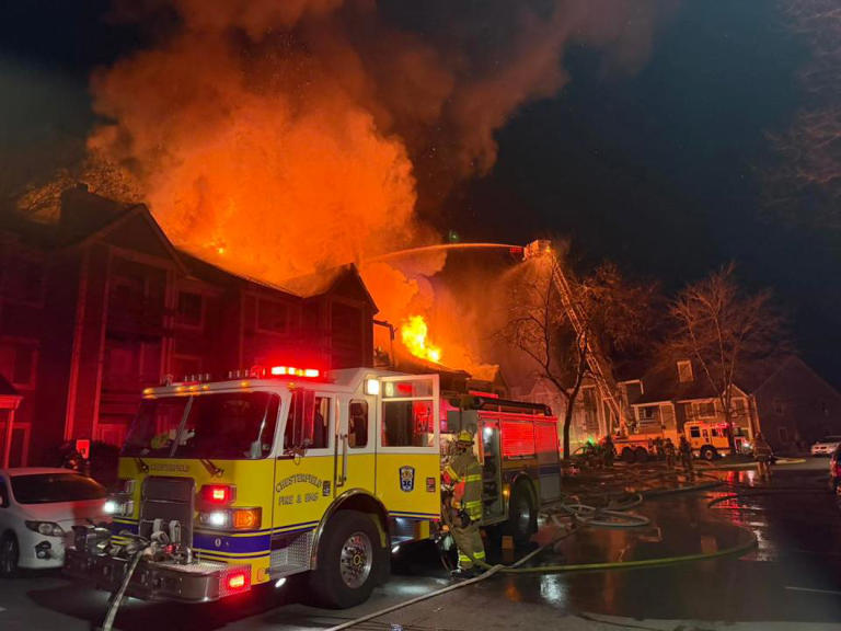 One person hospitalized after apartment building fire in Chesterfield ...