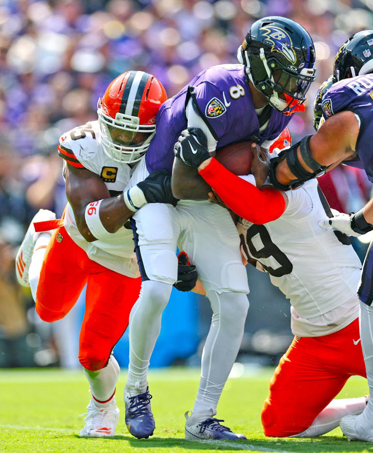 Myles Garrett’s 2025 sack scrapbook: See photos of every sack during ...